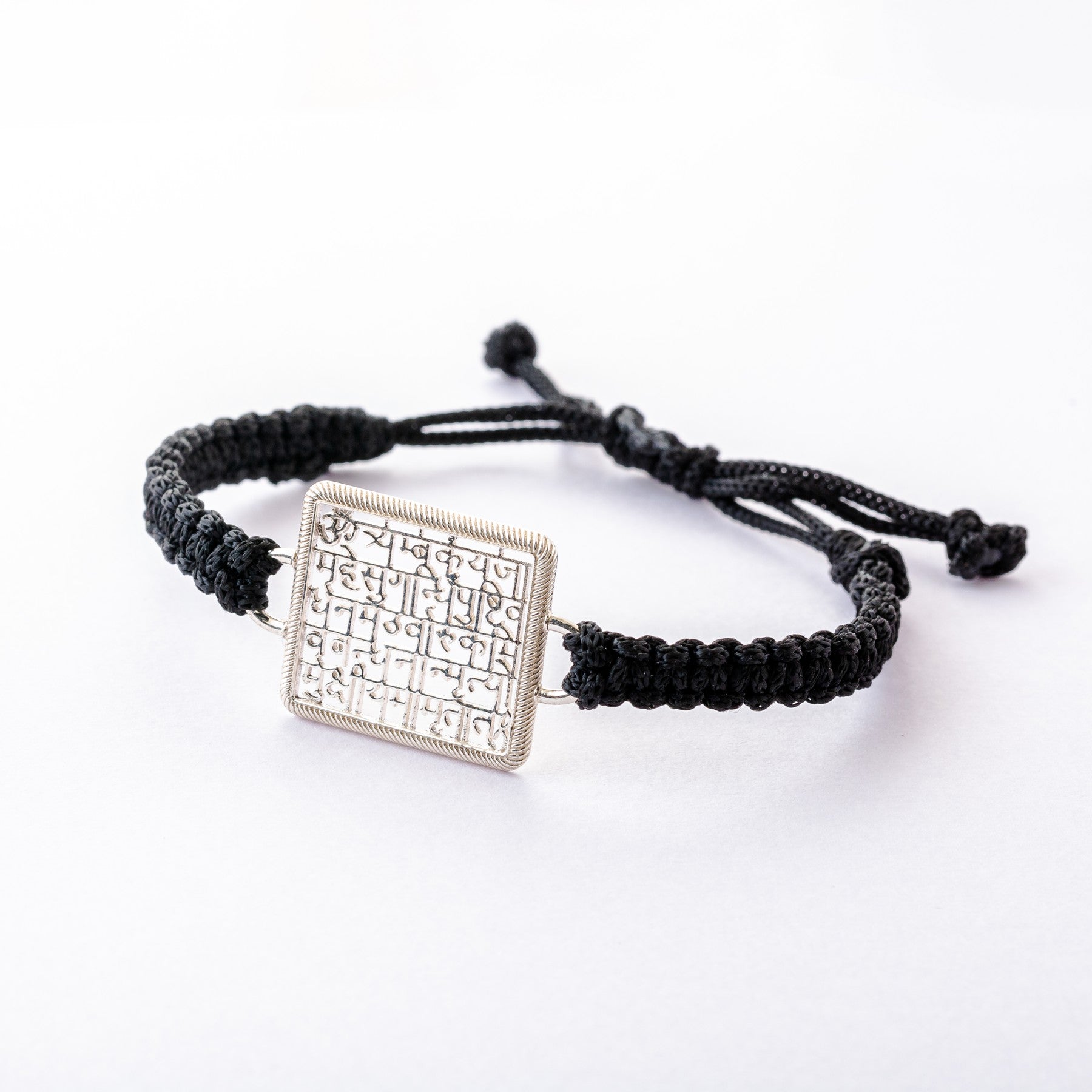 Maha Mrityunjaya Mantra Prayer (Silver-Square- Braided) – Pallavi Foley